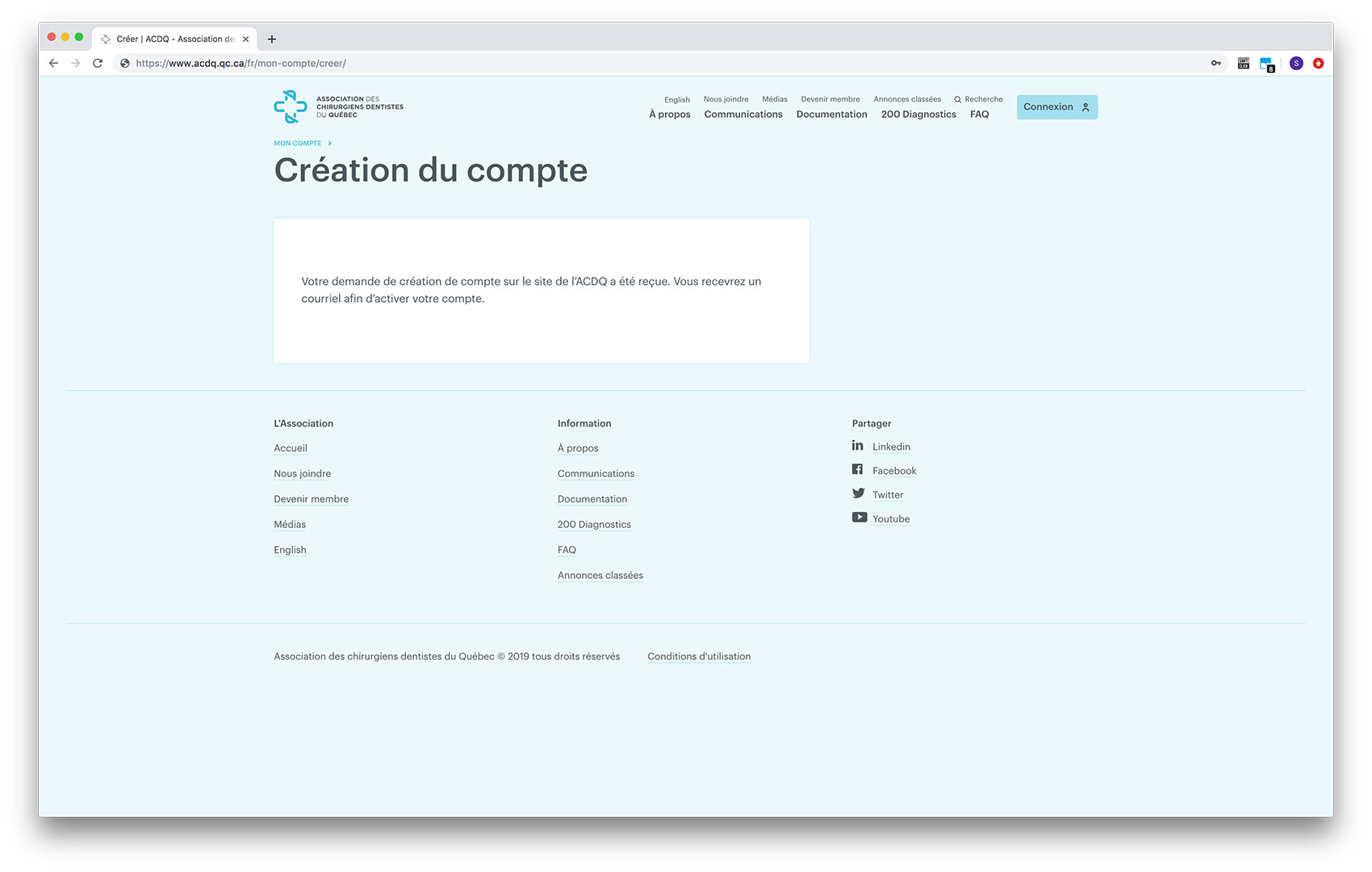 Aide | ACDQ - Association des chirurgiens dentistes du Québec