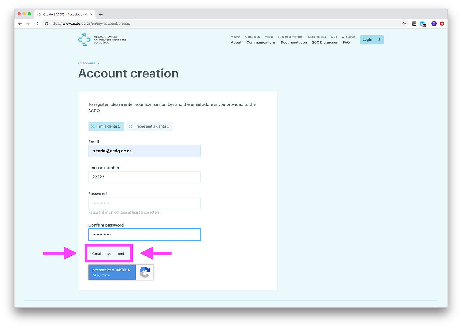 Help | ACDQ - Association des chirurgiens dentistes du Québec